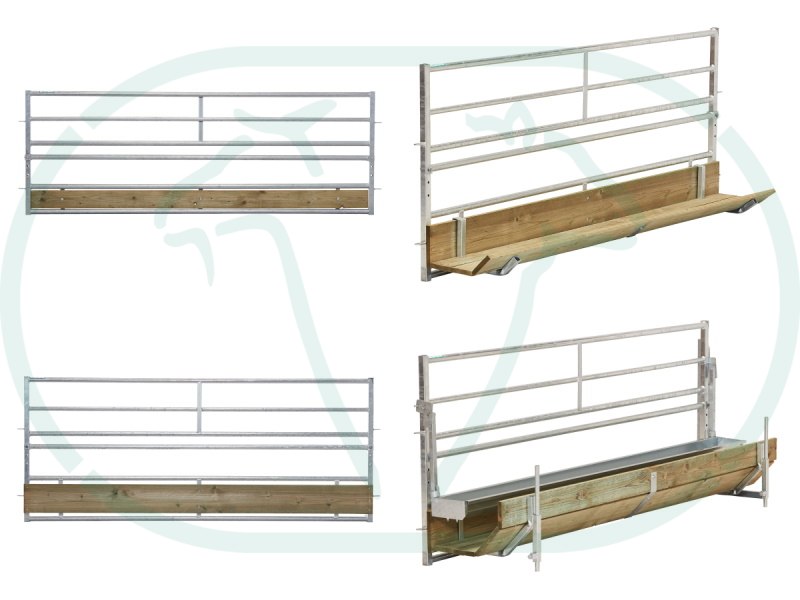 Potstal Voerhek voor Schapen en Geiten | Horizontaal spijlen Schapenhek